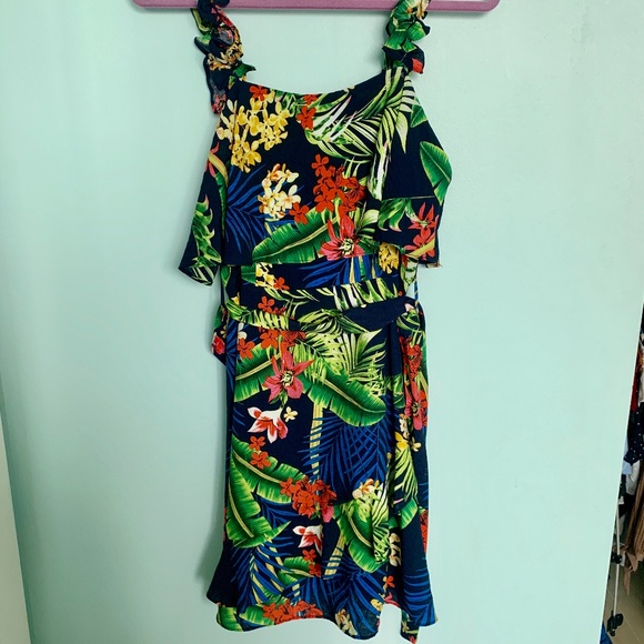 Milk & Honey | Dresses | Nwt Milk And Honey Blue Floral Midi Dress ...